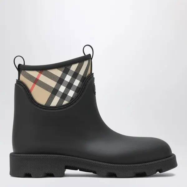Burberry Marsh Stamp Rubber Ankle Boots - Black