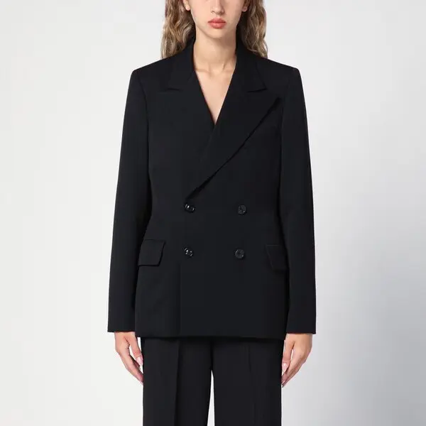 MAISON MARGIELA Double-breasted Wool Jacket - Black