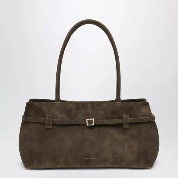 Manu Atelier Le Cambon East West Suede Bag