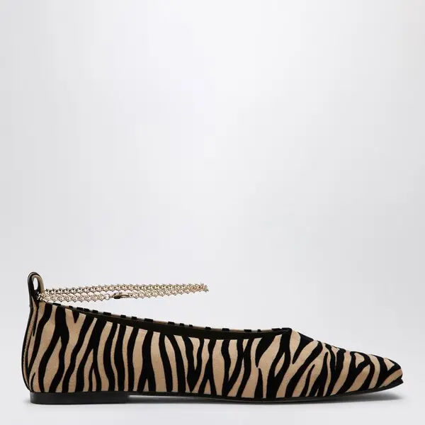 MARIA LUCA Zebra-print Ballerinas
