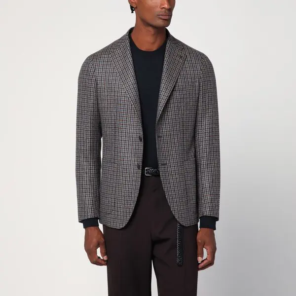 Tagliatore Light Blue Patterned Single-breasted Jacket