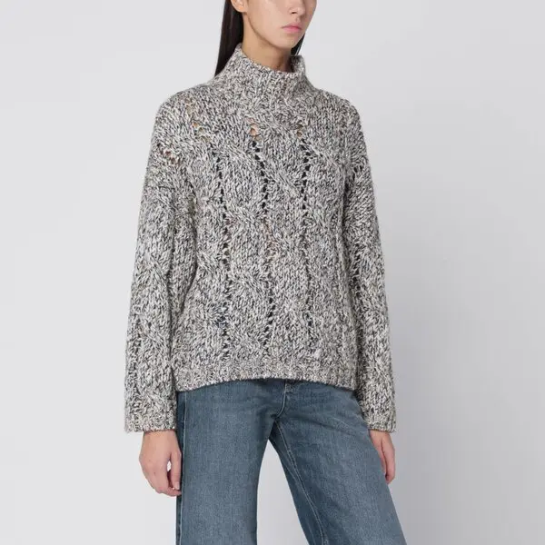 Brunello Cucinelli Chiné Cashmere-blend Sweater - Multicolor