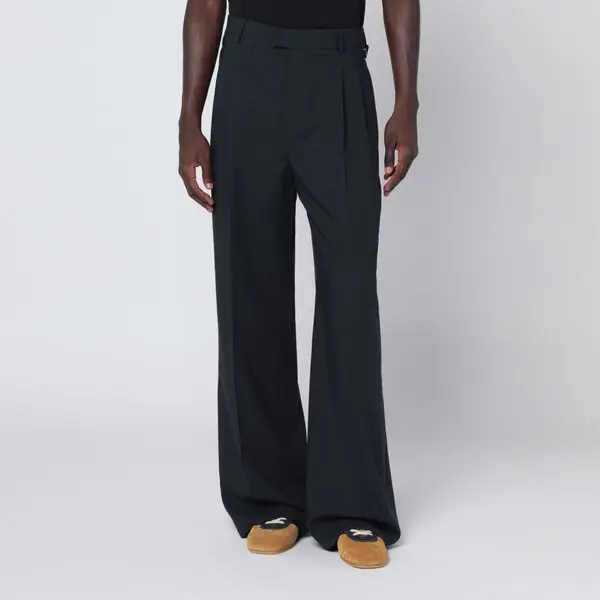 Ami Virgin Wool Wide Leg Trousers
