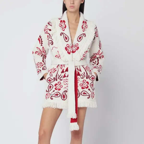 Alanui Jacquard Wool-cashmere Cardigan - Multicolor