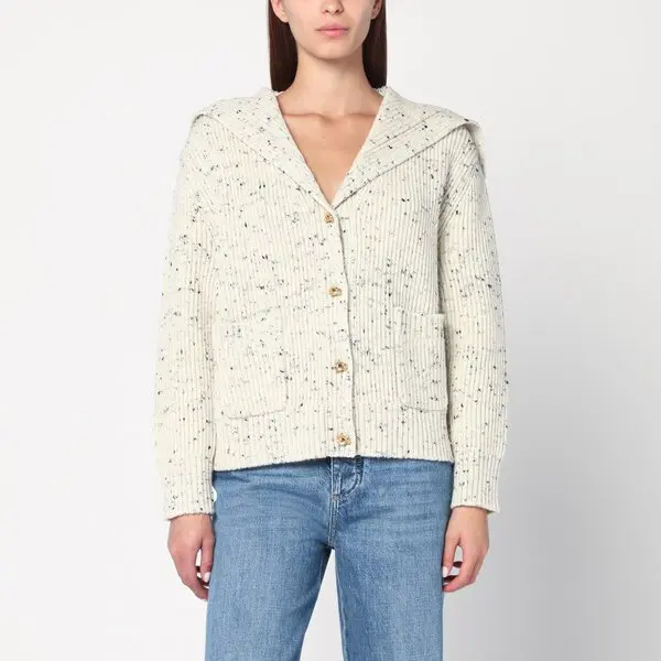 Bottega Veneta English Wool Cardigan With Ribbed Texture - Grey