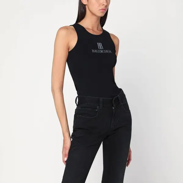 Balenciaga Nano Bb Tank Top - Black
