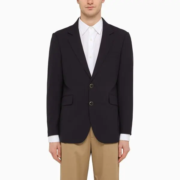 PT TORINO Single-breasted Wool Blend Jacket - Blue