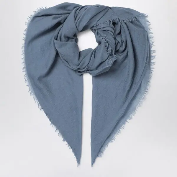 Destin Oxford Wool-silk Blend Scarf - Blue