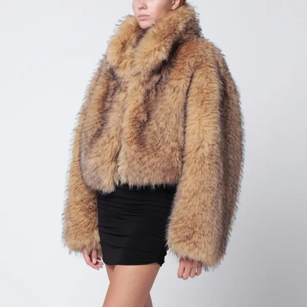 Remain Birger Christensen Faux Fur Jacket - Beige