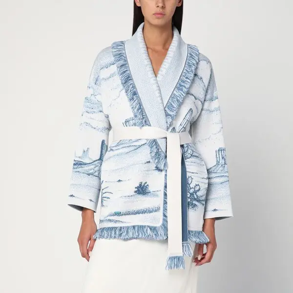 Alanui Silent Rider Wool Cardigan - White