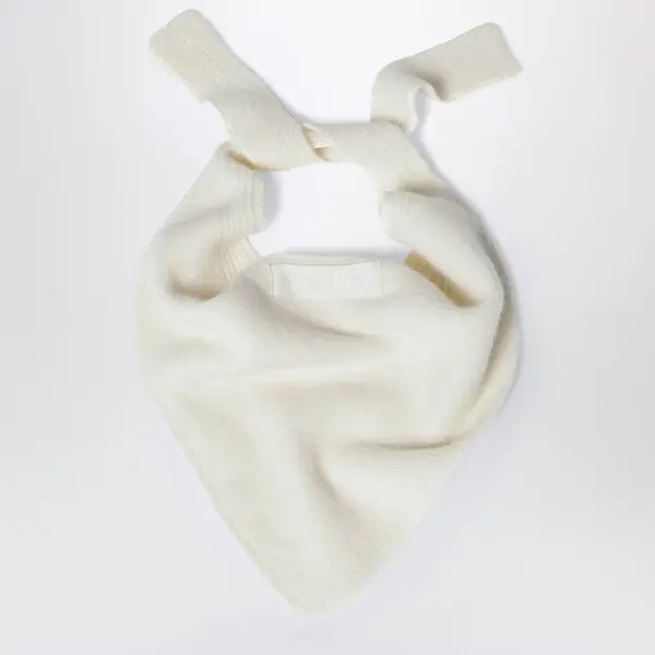 Jacquemus Scarf With Grosgrain Logo - White
