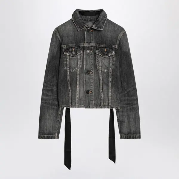 Balenciaga Denim Jacket With Lace-up Back
