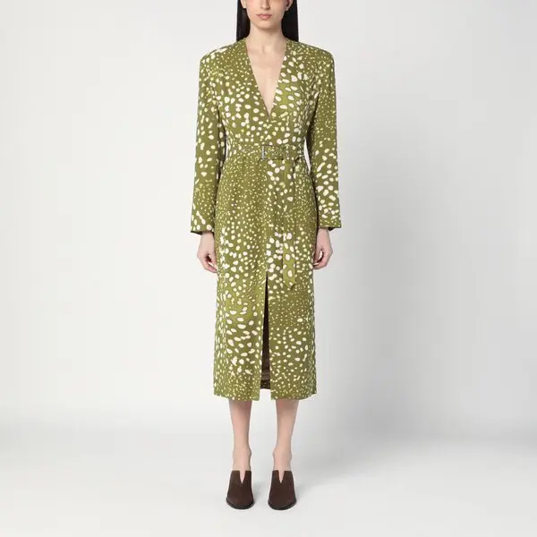 Dries Van Noten Printed Belted Dress