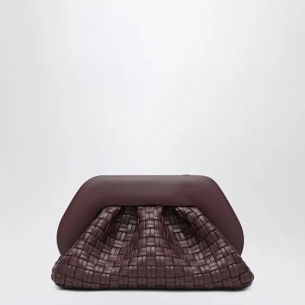 THEMOIRE Woven Clutch - Burgundy