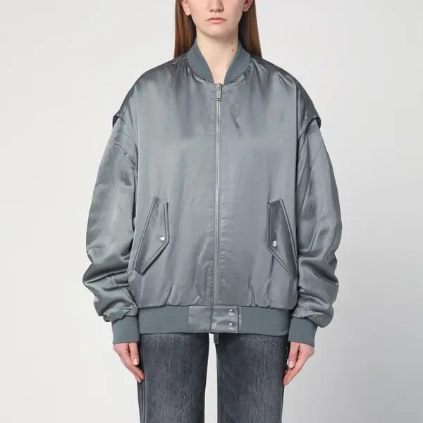 HALFBOY Zipped Over Bomber Jacket - Grey