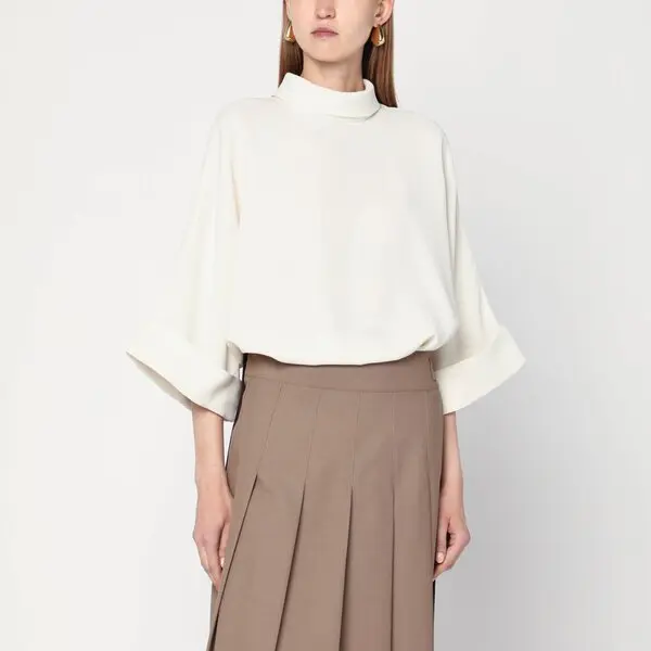MKDT STUDIO Crêpe Georgette Blouse - White