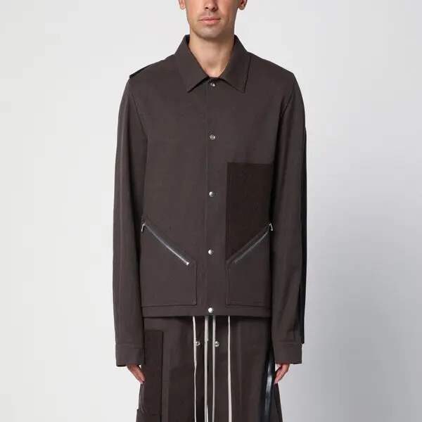 Rick Owens Tour Shirt Jacket - Brown