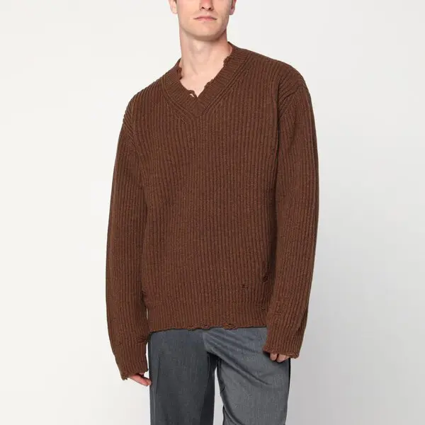 MAISON MARGIELA Distressed Wool-blend Sweater