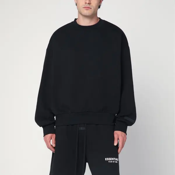 Fear Of God Fleece Cotton Sweatshirt With Logo - Black