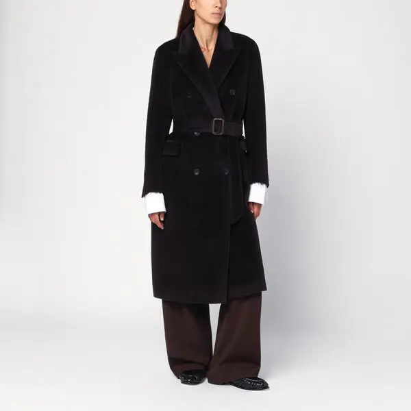 Tagliatore Alpaca-blend Belted Coat - Brown