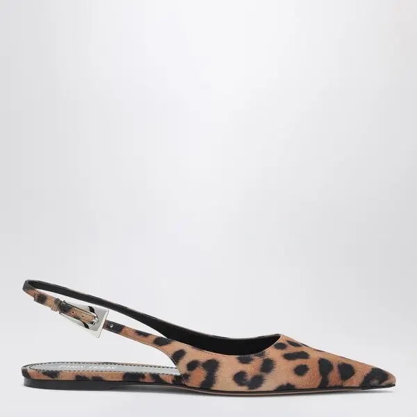 Paris Texas Leopard Print Slingback Ballerinas