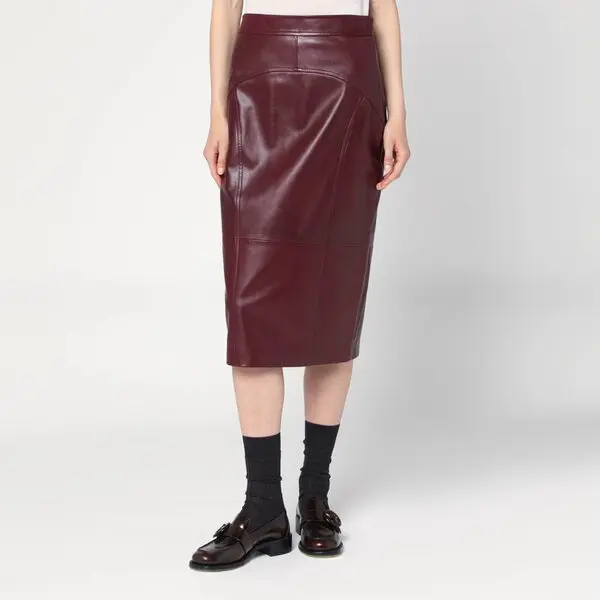 MAX MARA STUDIO Nappa Leather Pencil Skirt