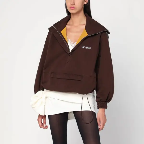 Attico Cotton Sweatshirt With Logo