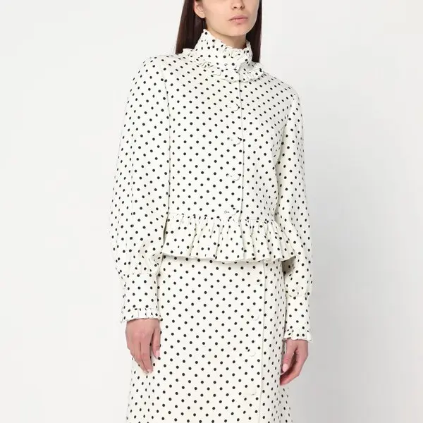 Valentino Garavani Polka Dot Single-breasted Jacket - White