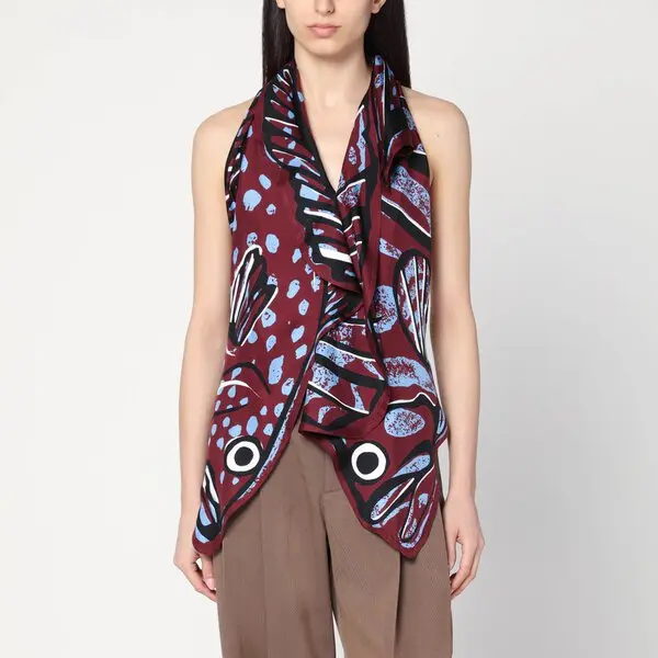 Bottega Veneta Printed Silk Twill Top - Multicolor