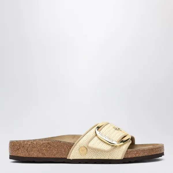 BIRKENSTOCK Madrid Big Buckle Raffia Slipper