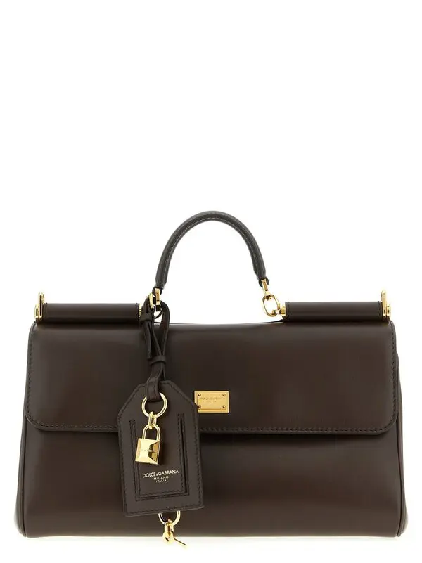 Dolce & Gabbana My Sicily' Plongé Calf Leather Handbag - Brown