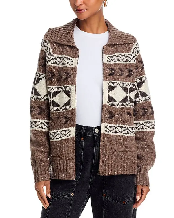 LEVI'S Fair Isle Zip-front Cardigan