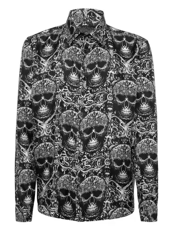 Philipp Plein Skull-print Shirt - Black