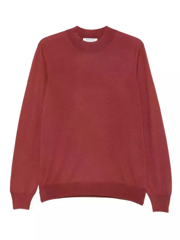 GRAN SASSO Crew Neck Fine Knit Sweater - Red