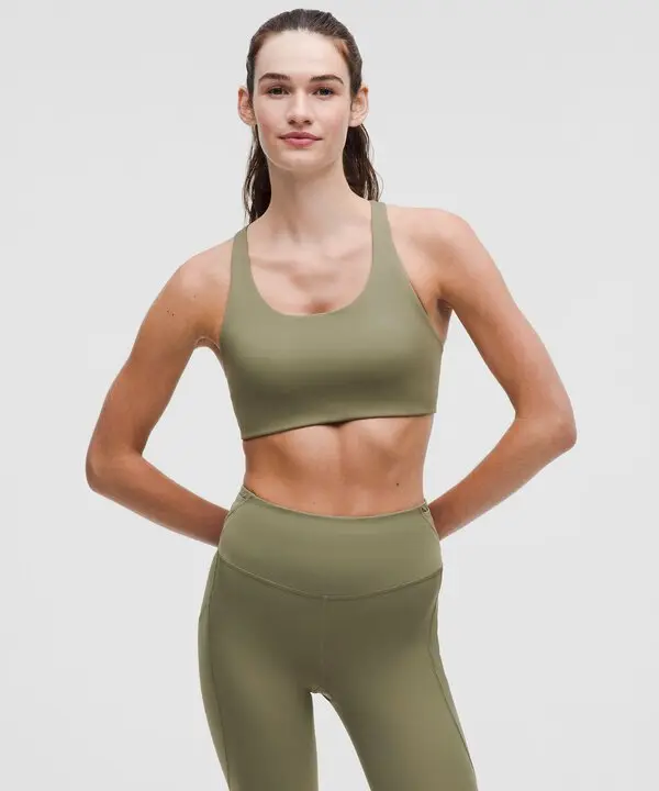 Lululemon Nulux Strappy-back Sports Bra - Bay Leaf