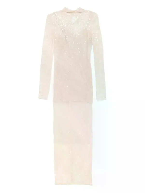Patrizia Pepe Sequin-embellished Long-sleeve Dress