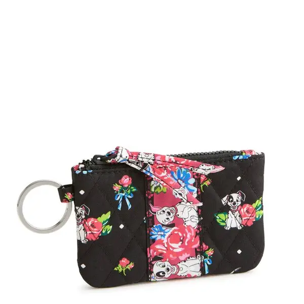 VERA BRADLEY Disney Zip Id Case In 101 Dalmatians - Black
