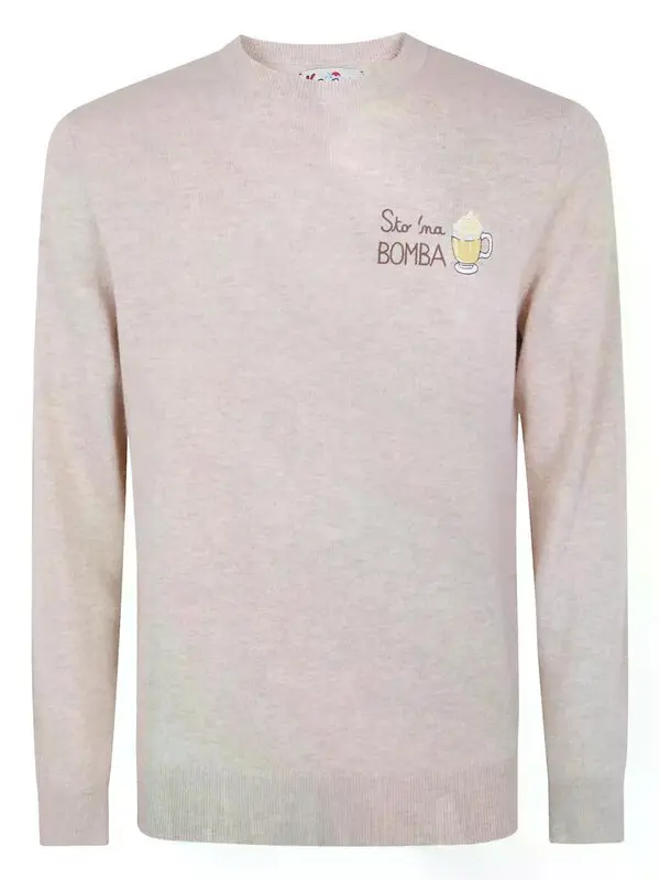 MC2 SAINT BARTH Heron Embroidered Sweater - Neutrals