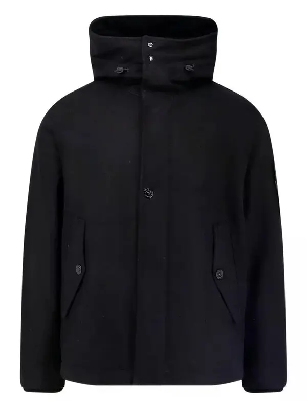 Stone Island Hooded Jacket With Detachable Compass Badge