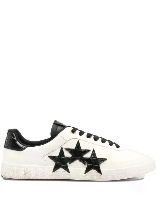 Amiri Star-motif Leather Sneakers - White