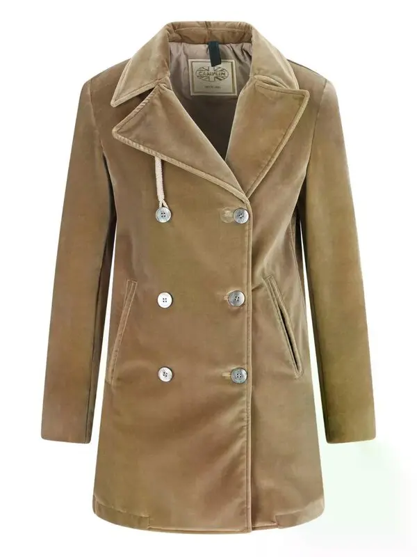 CAMPLIN Double-breasted Velvet Coat