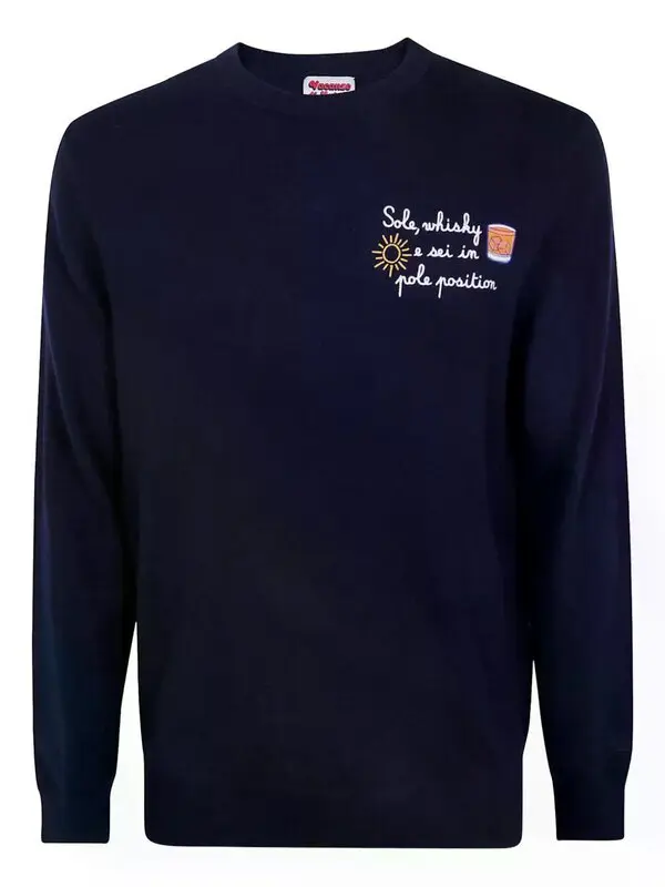 MC2 SAINT BARTH Heron Embroidered Sweater - Blue