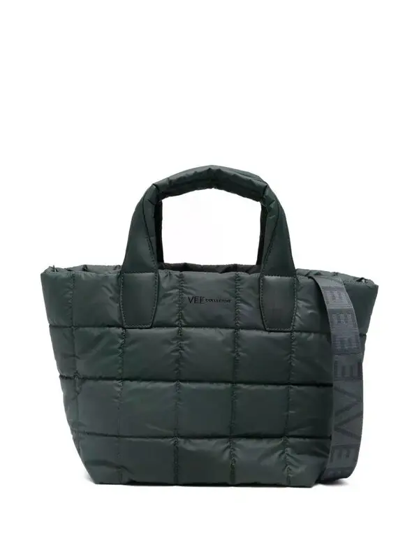 VEECOLLECTIVE Quilted Tote Bag - Green