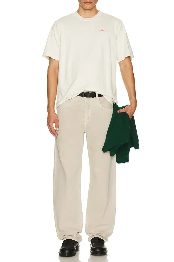 MALBON Bermuda Members Tee In Cream