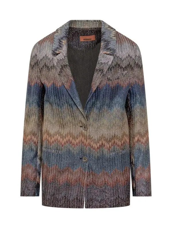 Missoni Zig Zag Knit Blazer - Multicolor