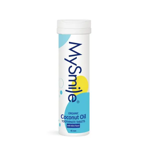 MYSMILE Organic Coconut Oil Toothpaste Tablets