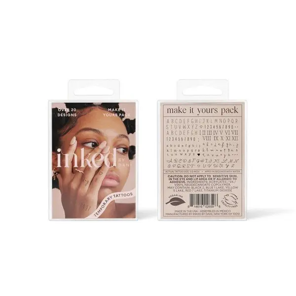 INKED BY DANI Make It Yours Temporary Tattoo Pack