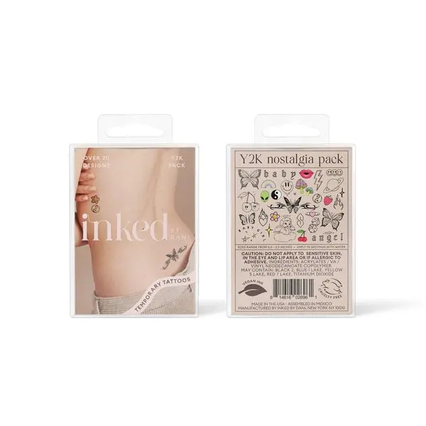 INKED BY DANI Y2k Nostalgia Temporary Tattoo Pack - One-color