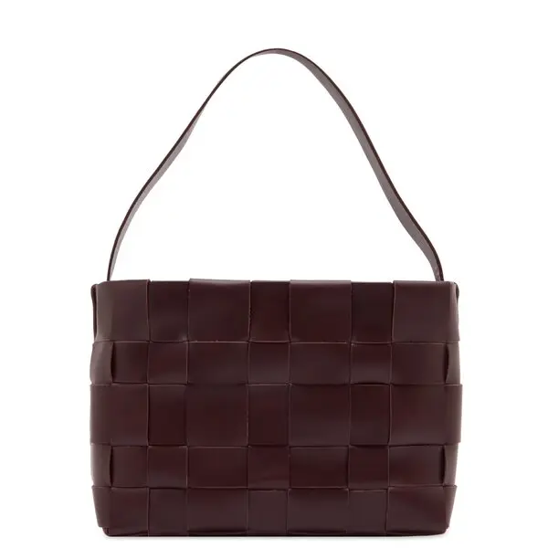 ST. AGNI Woven Mini Tote - Plum