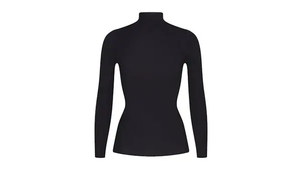Nike X Skims Weightless Layers Mock Neck Top - Obsidian